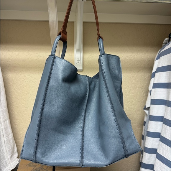 The Sak | Bags | The Sak Light Blue Genuine Leather Large Handbag ...